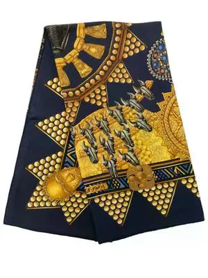 Hermès 20th Century L Or Des Chefs Silk Scarf 90 Scarves - Blue