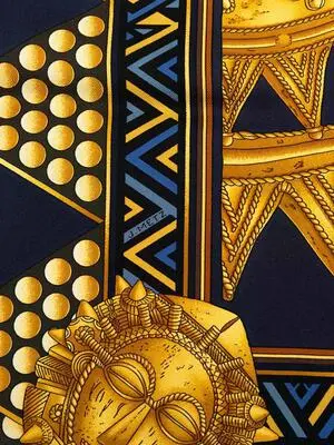 Hermès 20th Century L Or Des Chefs Silk Scarf 90 Scarves - Blue