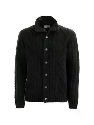 BARBA NAPOLI Cable-knit Cardigan - Black