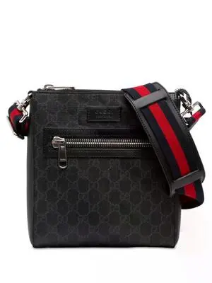 Gucci 2016-2026 Small Gg Supreme Web Messenger Bag Crossbody Bag - Black
