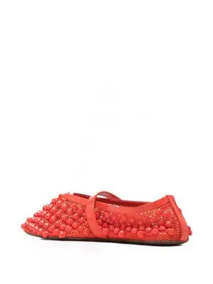 Alaïa Embellished Buckle-fastening Ballet Flats