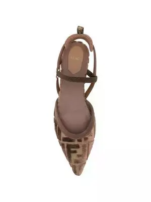 Fendi Ff-patterned Slingback Pumps