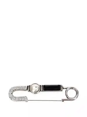 Ermanno Scervino Crystal-embellished Brooch - Silver