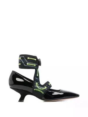 Dior Patent Leather Ankle Strap Pumps