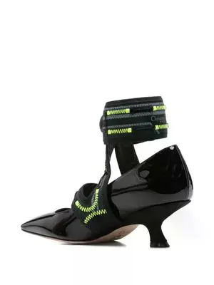 Dior Patent Leather Ankle Strap Pumps