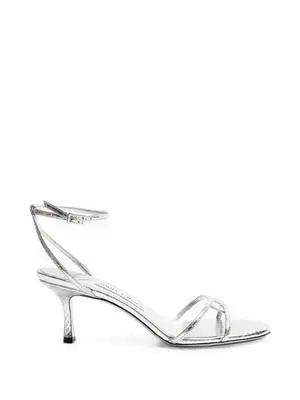 JIMMY CHOO Leo 65 Chocolate Suede Sandal
