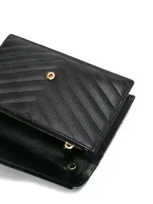 Saint Laurent Cassandre Chevron-quilted Leather Crossbody Bag