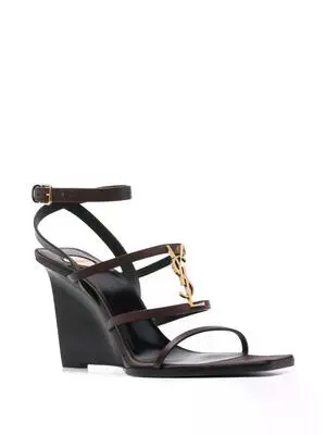Saint Laurent Cassandre Wedge Sandals