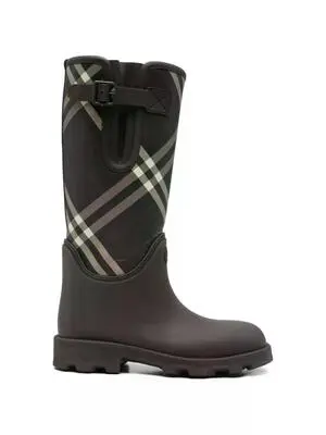 Burberry Check Side-buckle Rain Boots