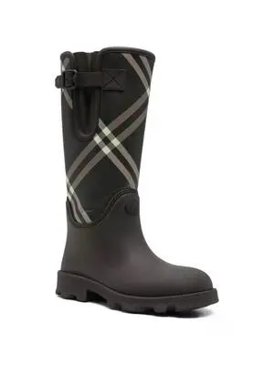 Burberry Check Side-buckle Rain Boots
