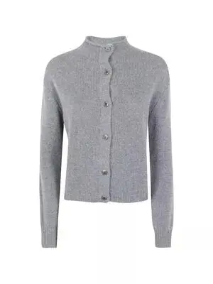 LISA YANG Zirelle Cashmere Mock-neck Cardigan - Grey