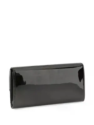 JIMMY CHOO Emmie Patent-leather Clutch Bag - Black