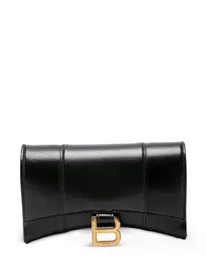 Balenciaga Hourglass Clutch Bag With Gold-tone B Logo