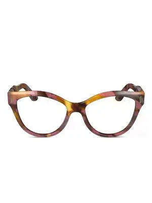 Calvin Klein Tortoiseshell-effect Cat-eye Glasses - Pink