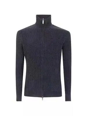RRD Rave Ribbed-knit Zip-up Sweater
