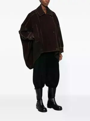 UMA WANG Kew Contrast-stitch Oversized Jacket