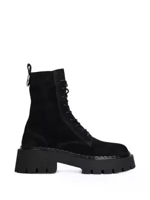 VIC MATIE Lace-up Platform Ankle Boots - Black