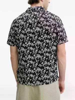 Michael Kors Floral-print Linen Camp Shirt