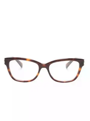 Longchamp Tortoiseshell-effect Square-frame Glasses - Brown