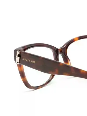 Longchamp Tortoiseshell-effect Square-frame Glasses