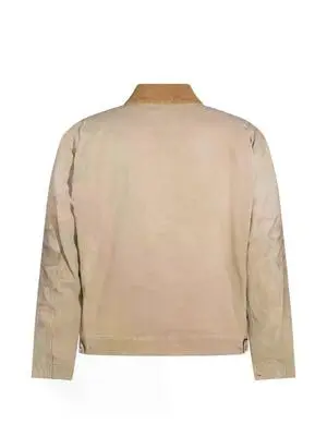 GOLDEN GOOSE Reversible Jacket In Beige Cotton With Check Pattern