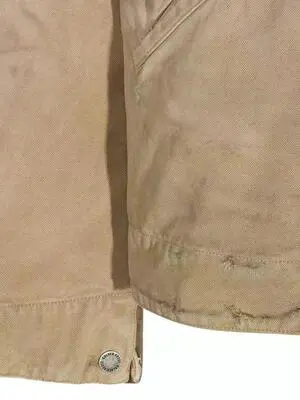 GOLDEN GOOSE Reversible Jacket In Beige Cotton With Check Pattern