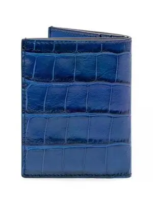 TOM FORD Crocodile-effect Folding Card Holder