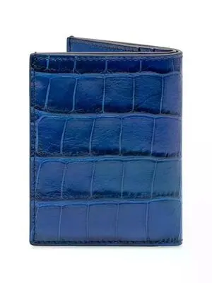 TOM FORD Crocodile-effect Folding Card Holder