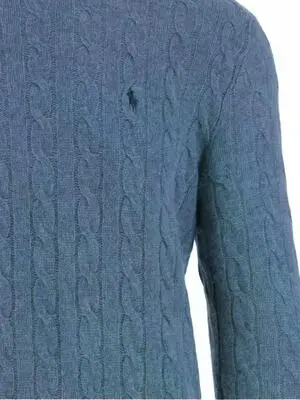 Polo Ralph Lauren Cable-knit Embroidered-logo Wool Sweater