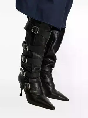 VIVIENNE WESTWOOD Treasure Buckle-strap Knee-high Boots