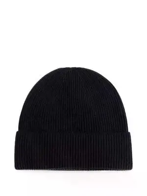 Brioni Logo-patch Ribbed-knit Beanie Hat