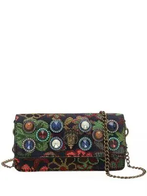 Kurt Geiger Shoreditch Floral-jacquard Long Crossbody Bag - Blue