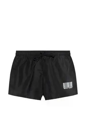 Moschino Barcode-print Swim Shorts - Black