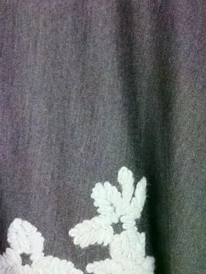 WHYCI Floral-embroidered Wool Cape