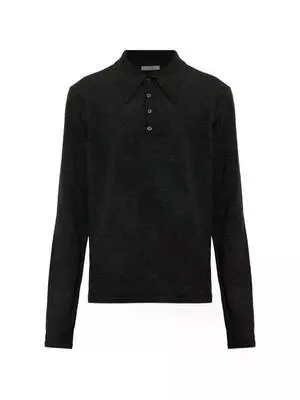 LEMAIRE Long-sleeve Polo Sweater - Grey