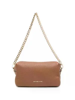 Michael Kors Small Bryant Logo-plaque Pebbled'leather Mini Bag - Brown
