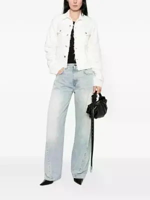 HAIKURE Cherry Fur-textured Denim Jacket