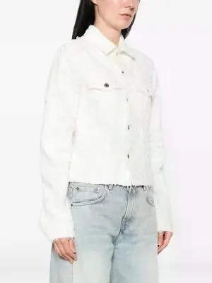 HAIKURE Cherry Fur-textured Denim Jacket
