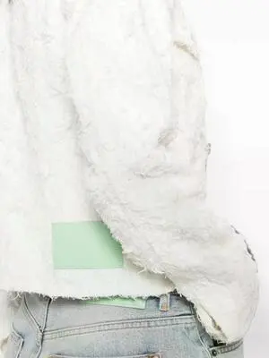 HAIKURE Cherry Fur-textured Denim Jacket
