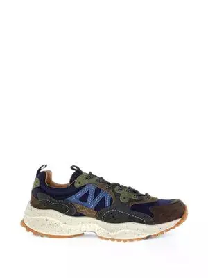 FLOWER MOUNTAIN Panelled Lace-up Sneakers - Blue