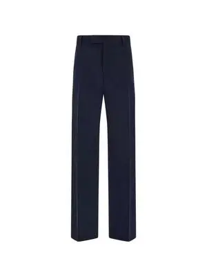 FERRAGAMO Pressed-crease Tailored Trousers - Blue