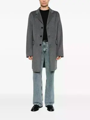 AMARANTO Single-breasted Notch-lapel Coat - Grey