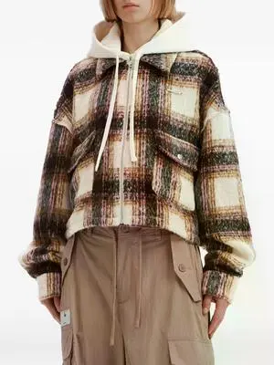 Izzue Check-pattern Hooded Jacket
