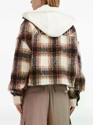 Izzue Check-pattern Hooded Jacket
