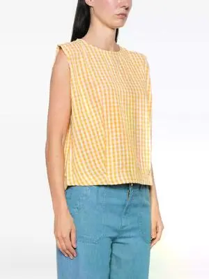 MAISON123 Doree Gingham Sleeveless Top