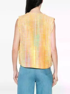 MAISON123 Doree Gingham Sleeveless Top