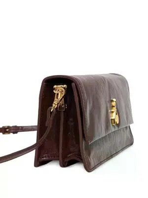 Patrizia Pepe Fly Logo Calf Leather Clutch Bag