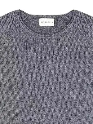 NOWADAYS Honeycomb Knit Crew Neck Sweater With Raglan Sleeves