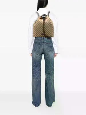 Gucci Gg Canvas Drawstring Backpack