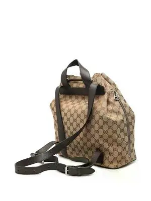 Gucci Gg Canvas Drawstring Backpack